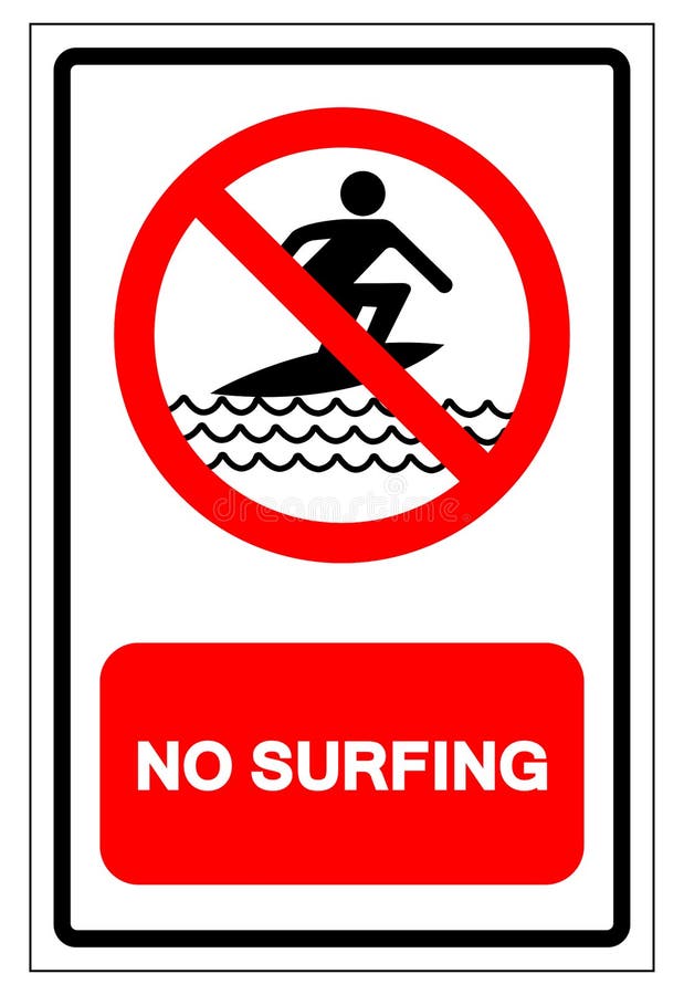 No Surfing Symbol Sign, Vector Illustration, Isolate on White ...