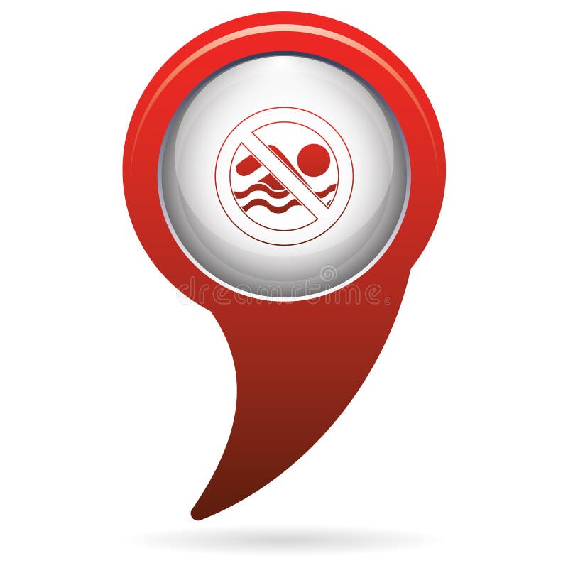 No Swimming Prohibition Sign Icon Stock Vector - Illustration of pool ...