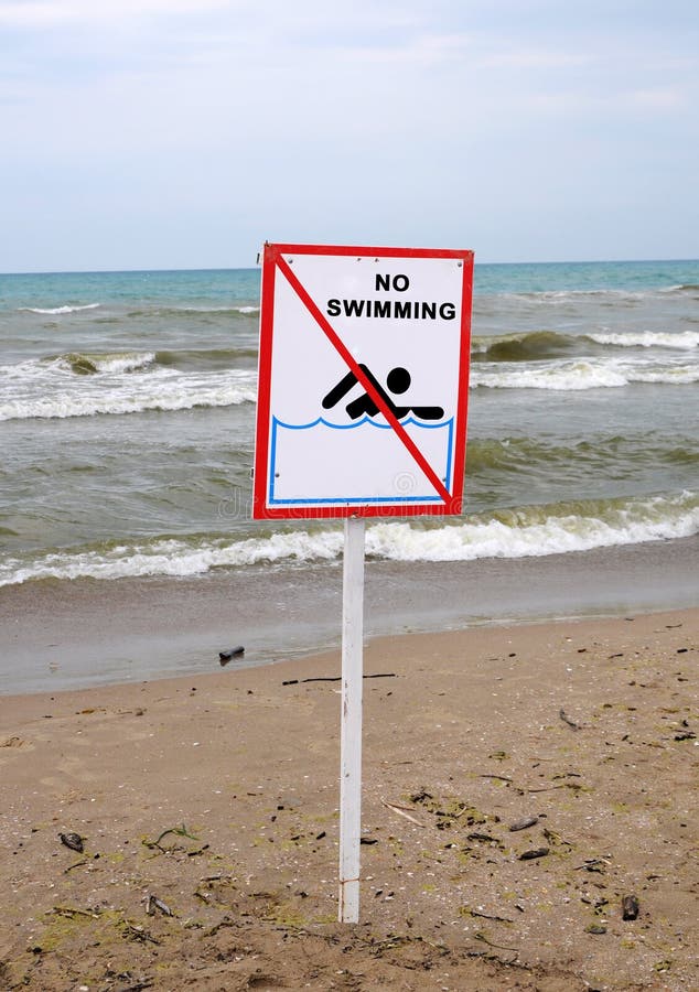 No swimming sign stock image. Image of beach, swimming - 27720109