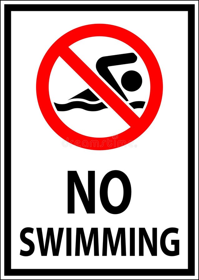 Swimming Prohibited Sign, No Swimming Allowed Stock Vector ...
