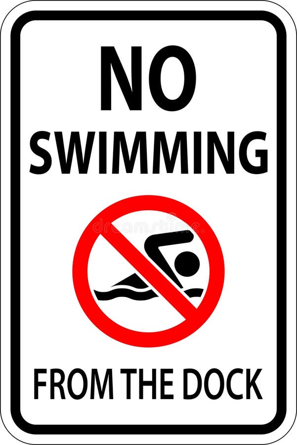 No swimming Sign stock vector. Illustration of jump - 297581276