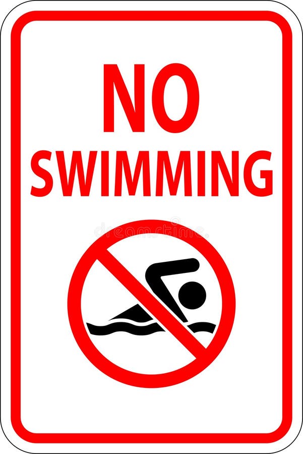No Swimming Sign stock vector. Illustration of advice - 299174468