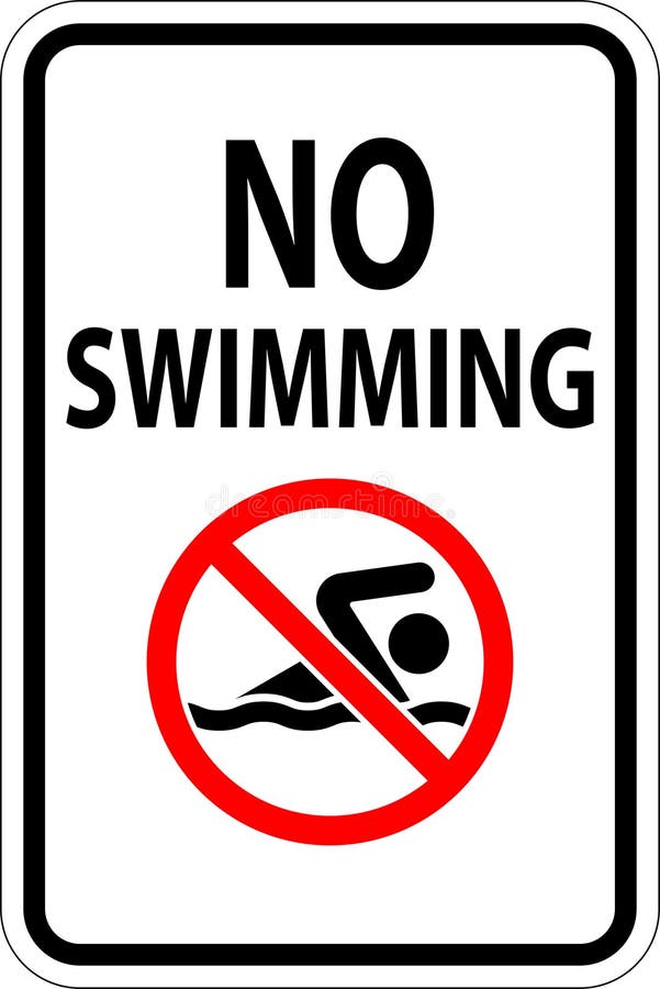 No Swimming Sign stock vector. Illustration of protection - 299174473