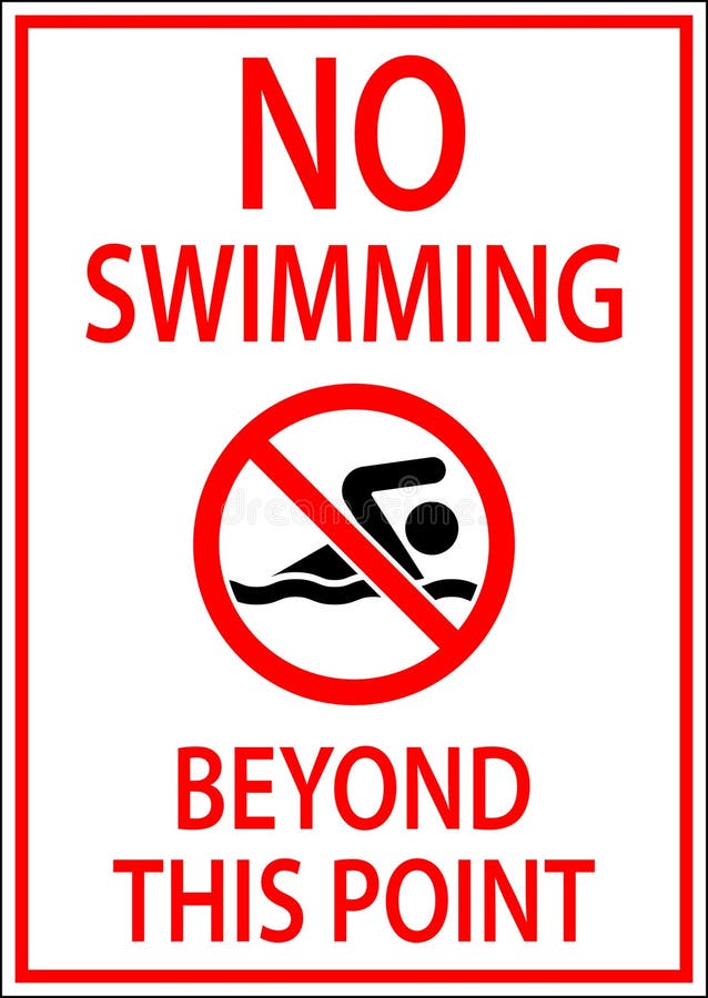 No Swimming Sign No Swimming, Beyond this Point Stock Vector ...