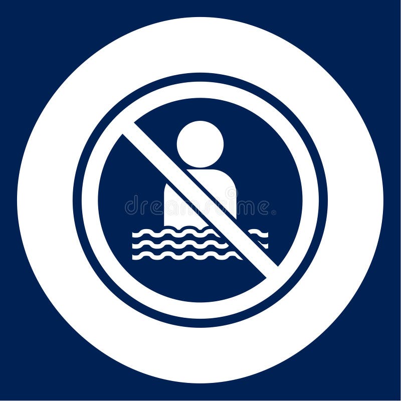 No swimming, vector image stock vector. Illustration of people - 159237042