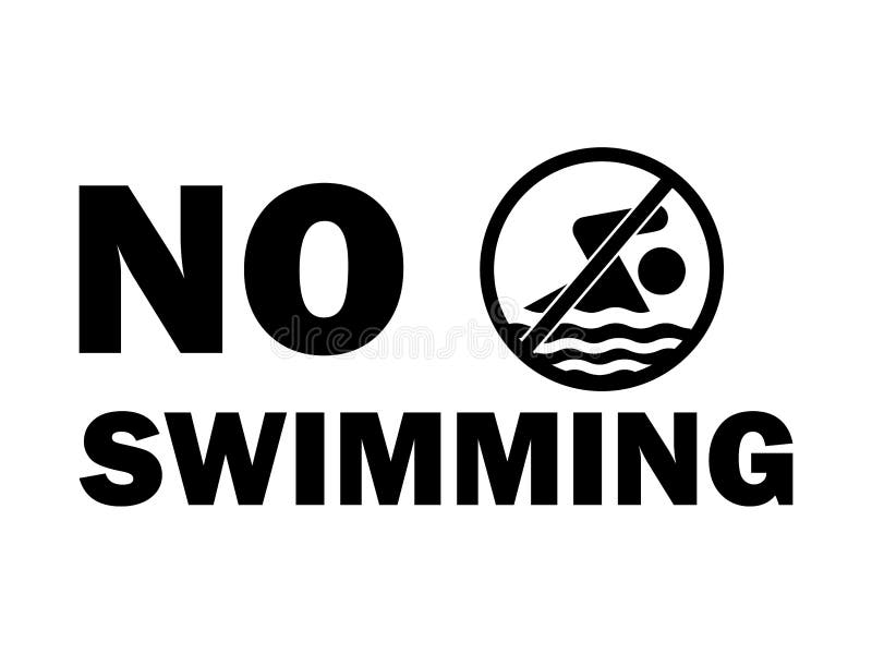 No Swimming Warning Signs. Vector Illustration Stock Vector ...