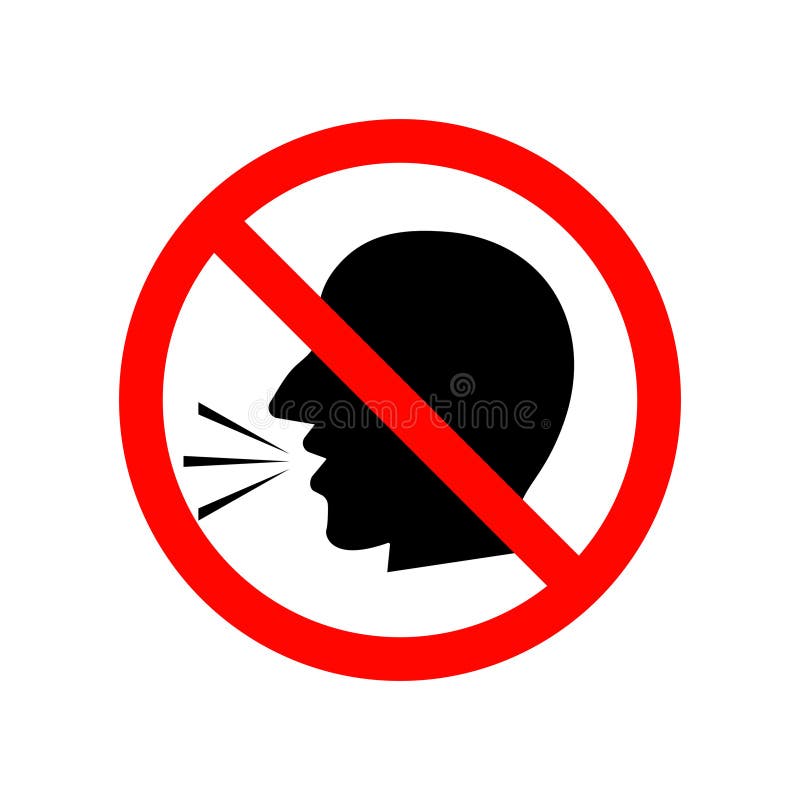 No talking icon stock illustration. Illustration of design - 345012833