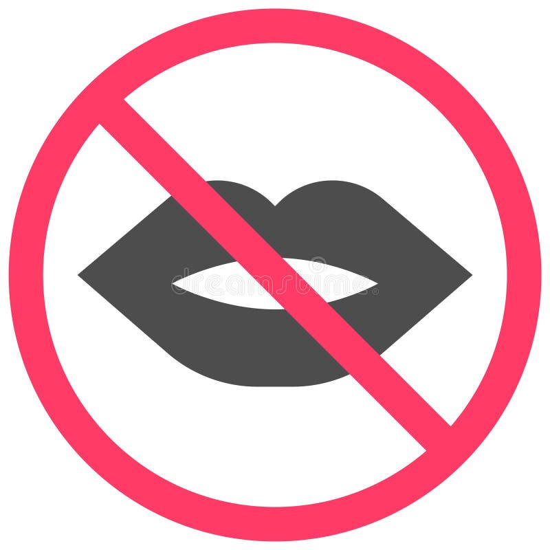 No Talking Icon, Prohibition Sign Vector Illustration Stock Vector ...