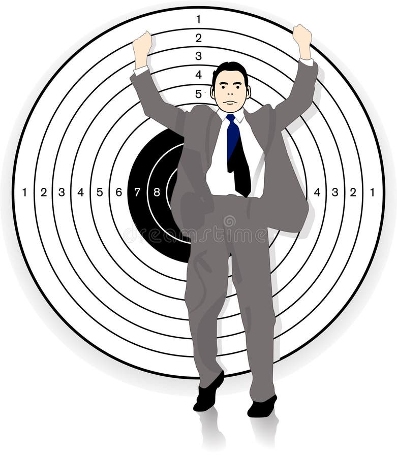 Bullet and Target stock vector. Illustration of metal - 19007443