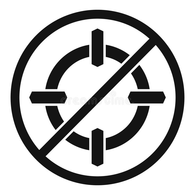 No Targeting Icon Showing Stop Targeting Someone Stock Illustration ...