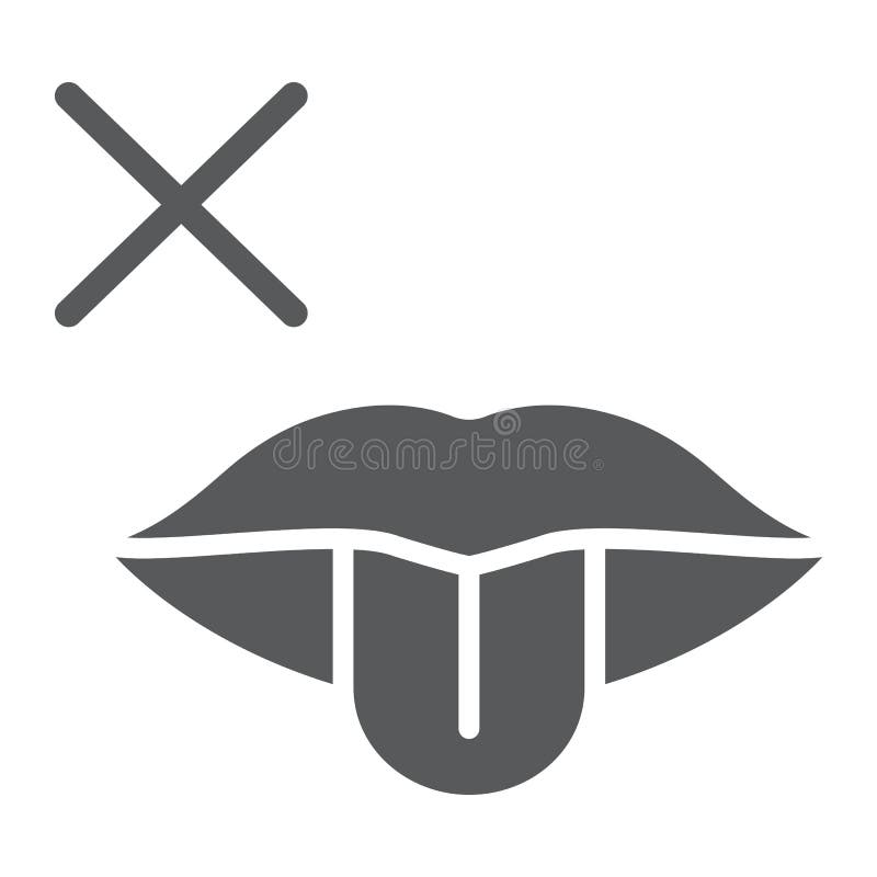 No Taste Symptom Glyph Icon, Infection and Covid-19, Coronavirus ...