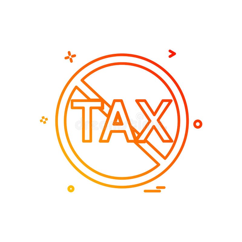 No Tax icon design vector stock vector. Illustration of document ...
