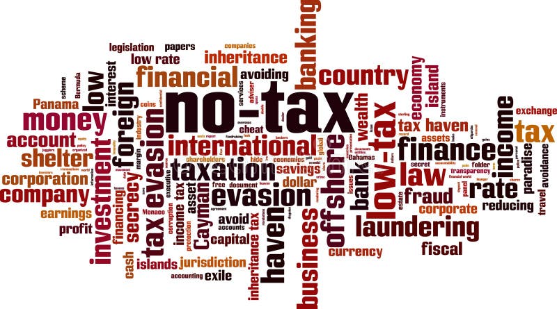 No tax word cloud stock vector. Illustration of asset - 282657755