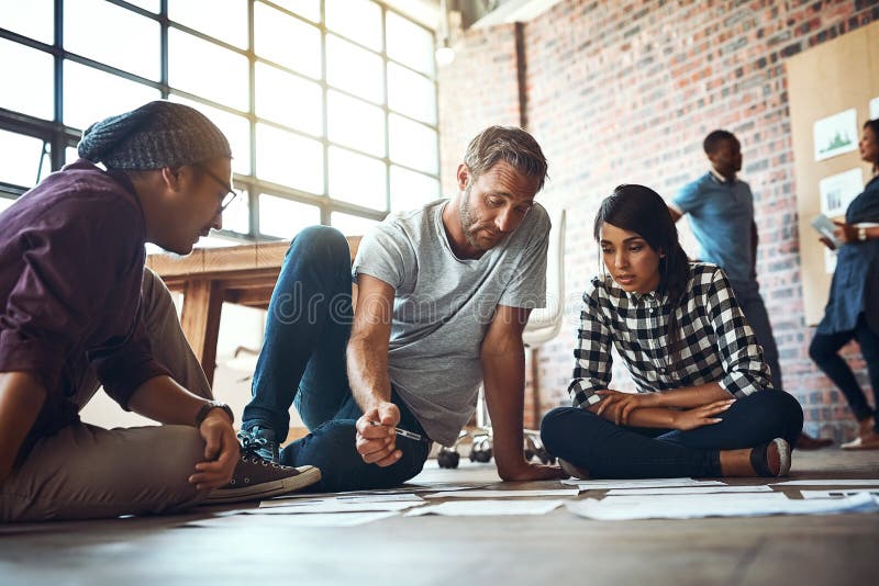 No Team Works without Teamwork. a Team of Entrepreneurs Collaborating ...