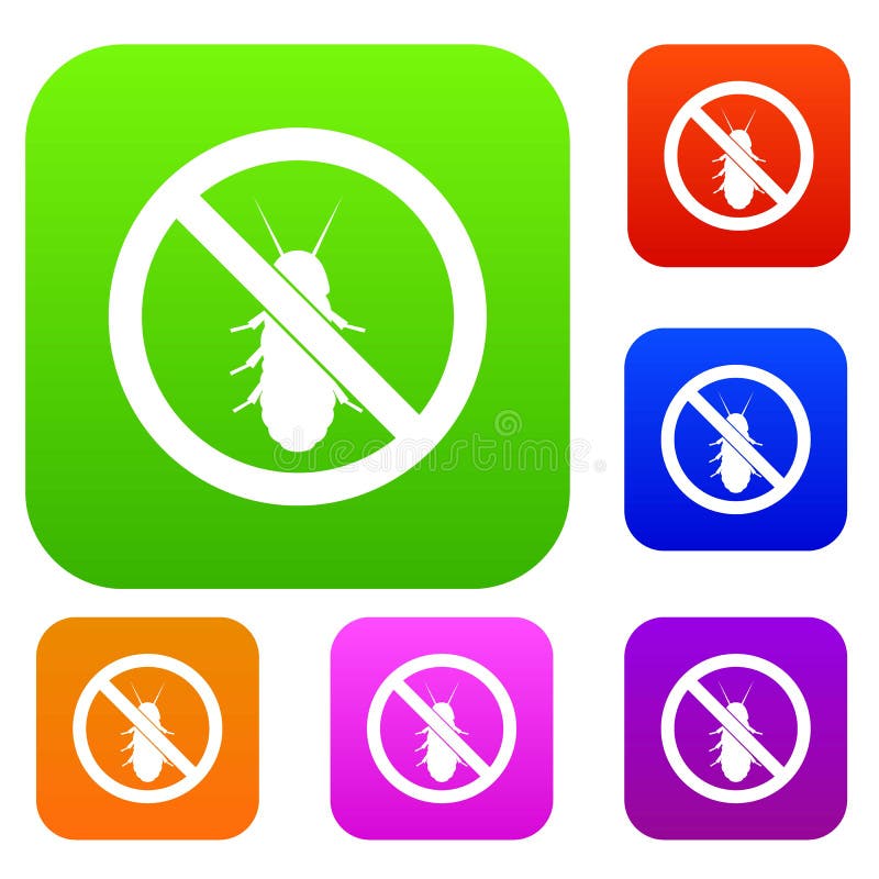 No Termite Sign Set Collection Stock Vector - Illustration of pest ...