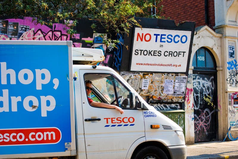 No Tesco! editorial stock photo. Image of bristol, croft - 19267738