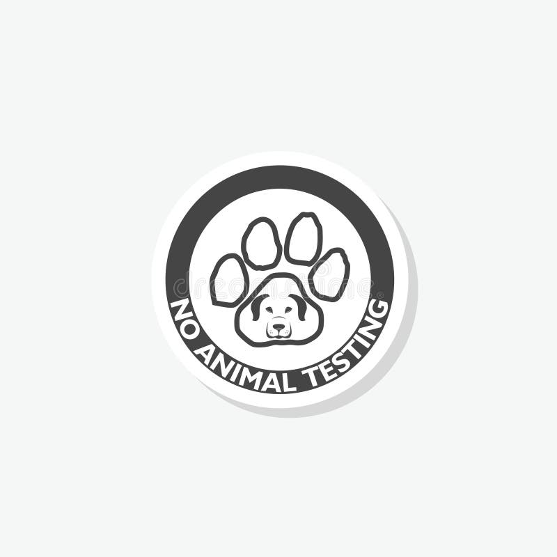 No Tested on Animals Icon Sticker Stock Vector - Illustration of ...