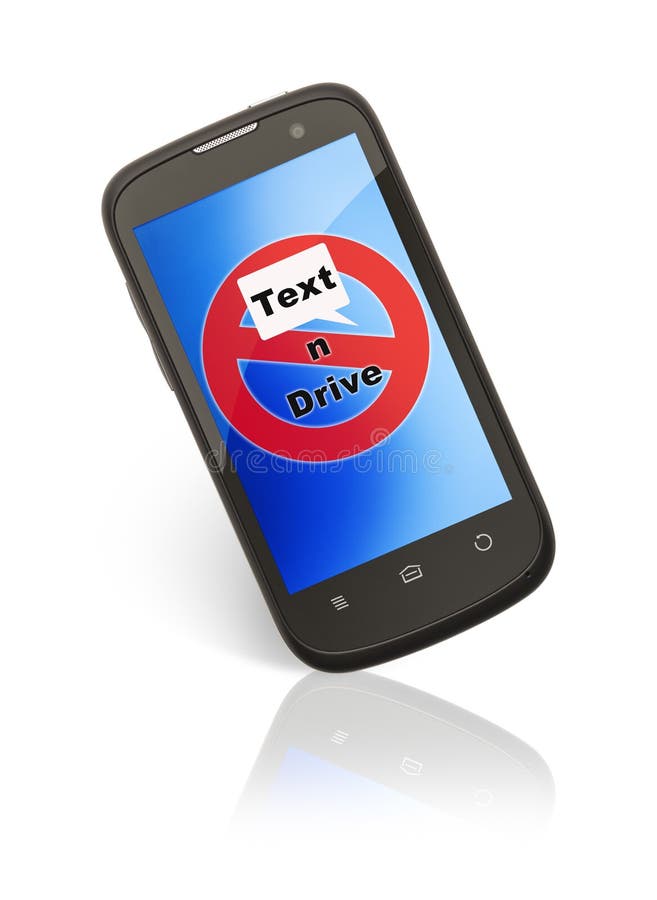 No Text and Drive stock photo. Image of single, phone - 52770438