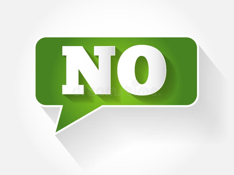 NO text message bubble stock illustration. Illustration of note - 199449490