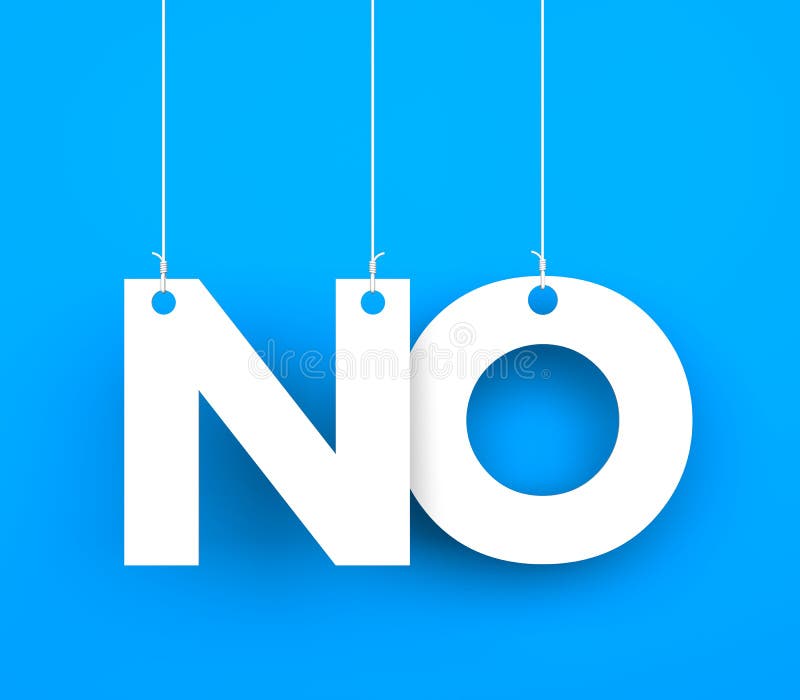 No stock illustration. Illustration of deny, sign, hang - 46244437