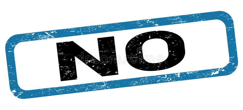 NO Text Written on Blue-black Rectangle Stamp Stock Illustration ...