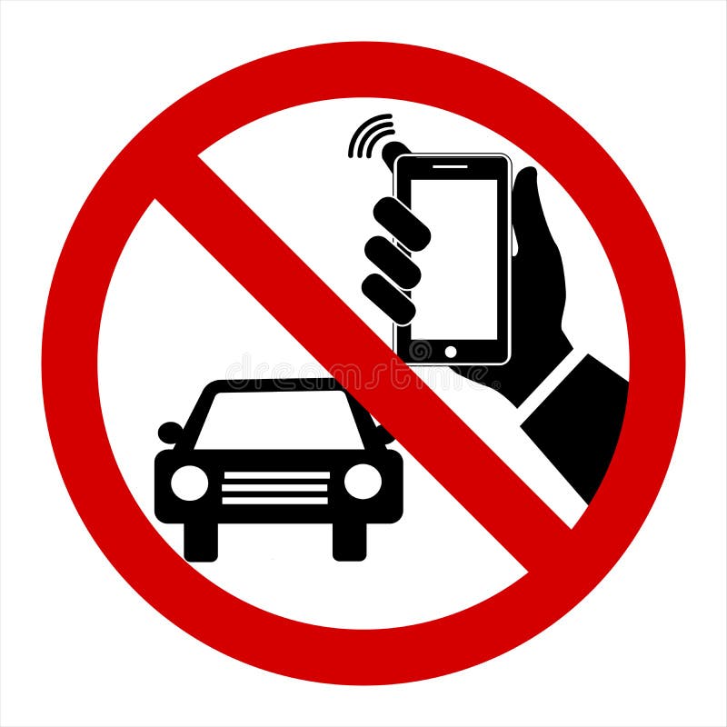No Texting and Phone Use. Don`t Use Phone while Driving Vector Sign on ... No Texting and Phone Use. Don`t Use Phone while Driving Vector Sign on ...
