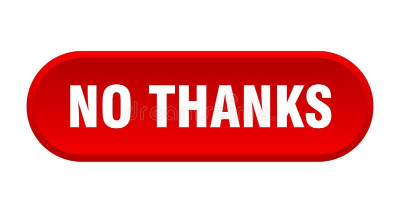 No Thanks Button. Key. Sign. Push Button Set Stock Vector ...