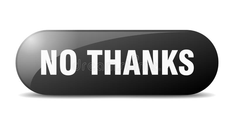 No Thanks Button. Key. Sign. Push Button Set Stock Vector ...