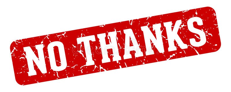 No Thanks Rectangular Sign. No Thanks Stamp Stock Vector - Illustration ...