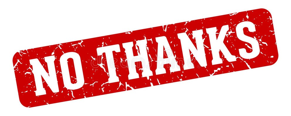 No Thanks Rectangular Sign. No Thanks Stamp Stock Vector - Illustration ...