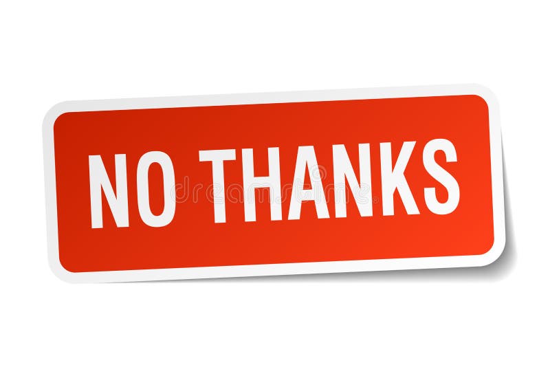 No thanks sticker stock vector. Illustration of banner - 106507867