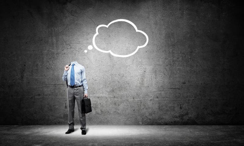 No thoughts in his head stock image. Image of message - 83907107