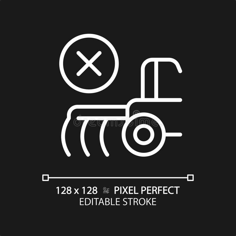 No Till Farming White Linear Icon for Dark Theme 向量例证 - 插画 包括有 图标, 字段 ...