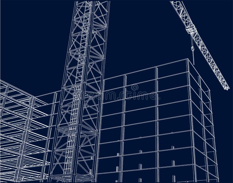 Under Construction Site Engineering with Frame Structure 3D ...