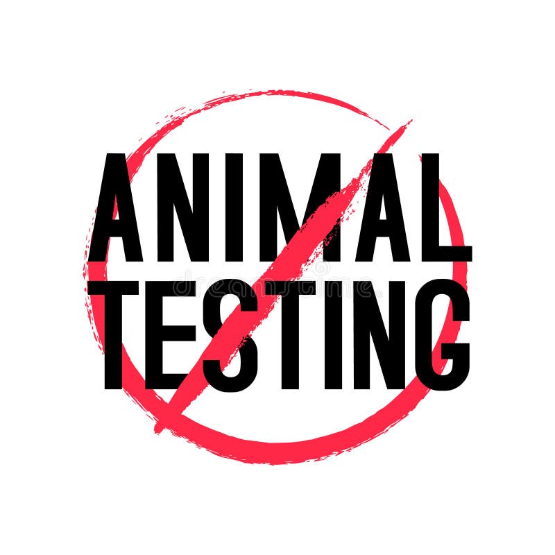 No to animal testing sign. stock vector. Illustration of label - 164894937