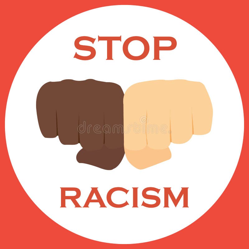 No To Racism Illustration. Discrimination Symbol. Stock Illustration ...