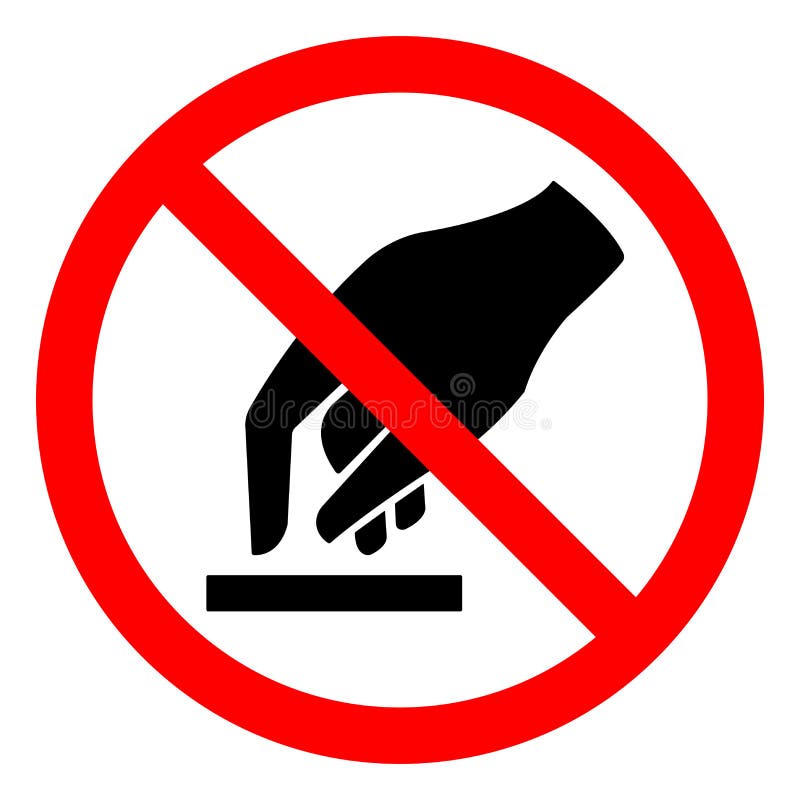 No tocar símbolo ilustración del vector. Ilustración de tacto - 217661141