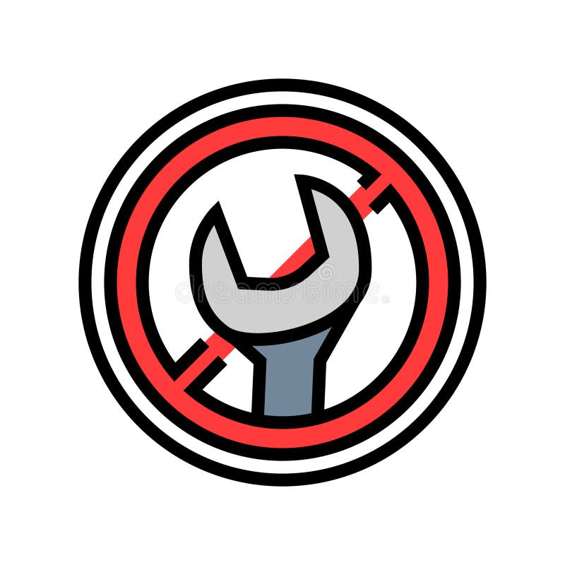 No Tools Required Color Icon Vector Illustration Stock Illustration ...