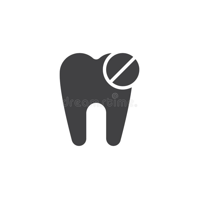 No tooth vector icon stock vector. Illustration of health - 134439287