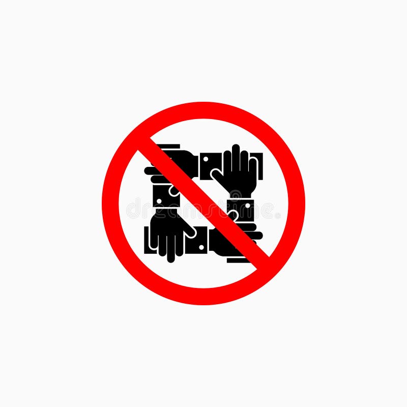 No Touch Icon, Do Not Touch Vector, Prohibit, Forbidden Stock Vector ...