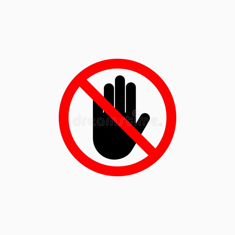No Touch Icon, Do Not Touch Vector Stock Vector - Illustration of ...
