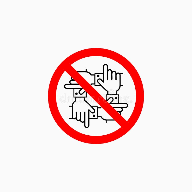 No Touch Icon, Do Not Touch Vector Stock Vector - Illustration of ...