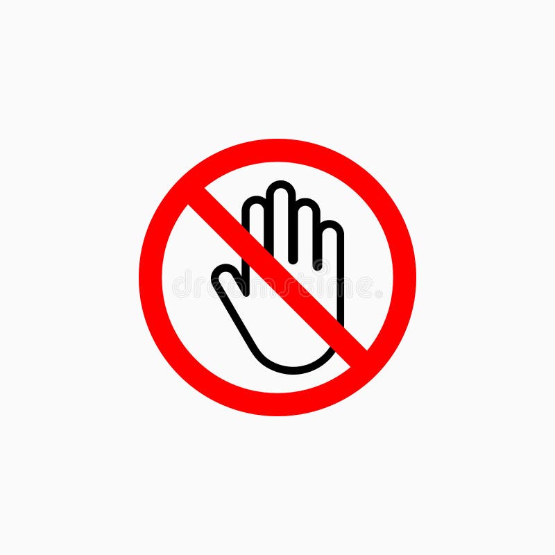 No Touch Icon, Do Not Touch Vector Stock Vector - Illustration of ...