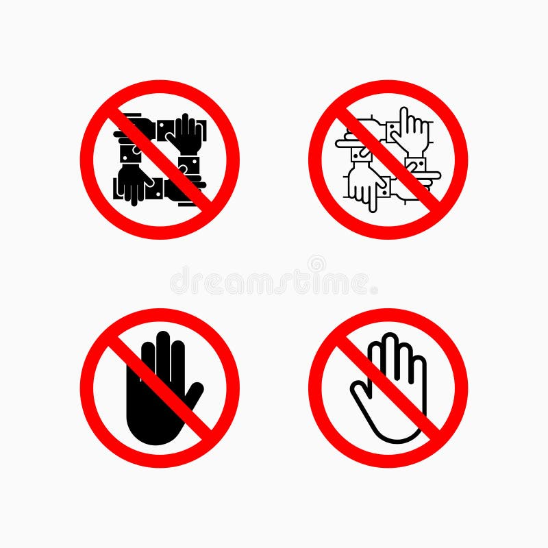 No Touch Icon, Do Not Touch Vector Stock Vector - Illustration of ...