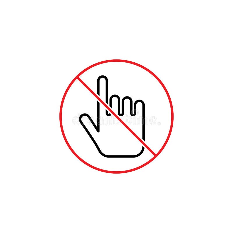 No Touch Sign Stock Illustrations – 2,161 No Touch Sign Stock ...