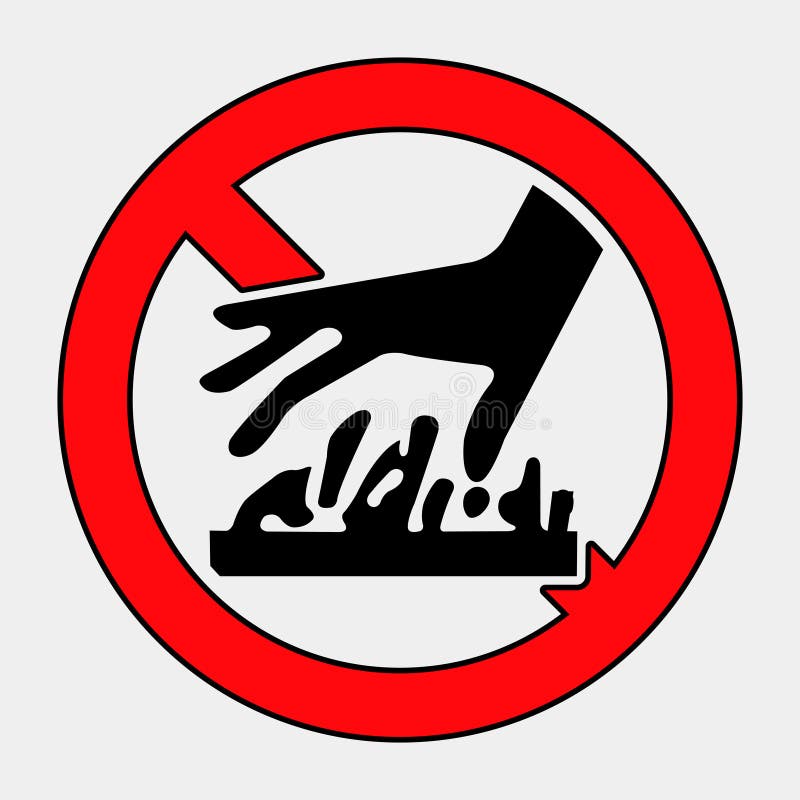 No Touch Warning Symbol for Hazard Areas Stock Vector - Illustration of ...