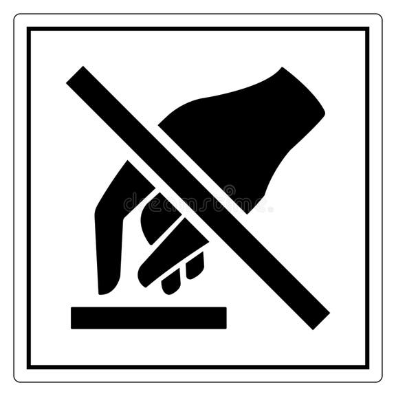 No Touching Safety Sign Icon Stock Vector - Illustration of symbol ...