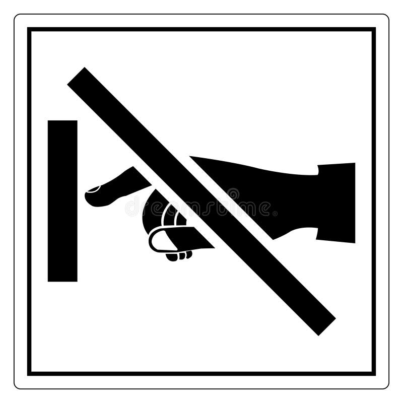 No Touching Sign for Safety and Awareness Stock Illustration ...