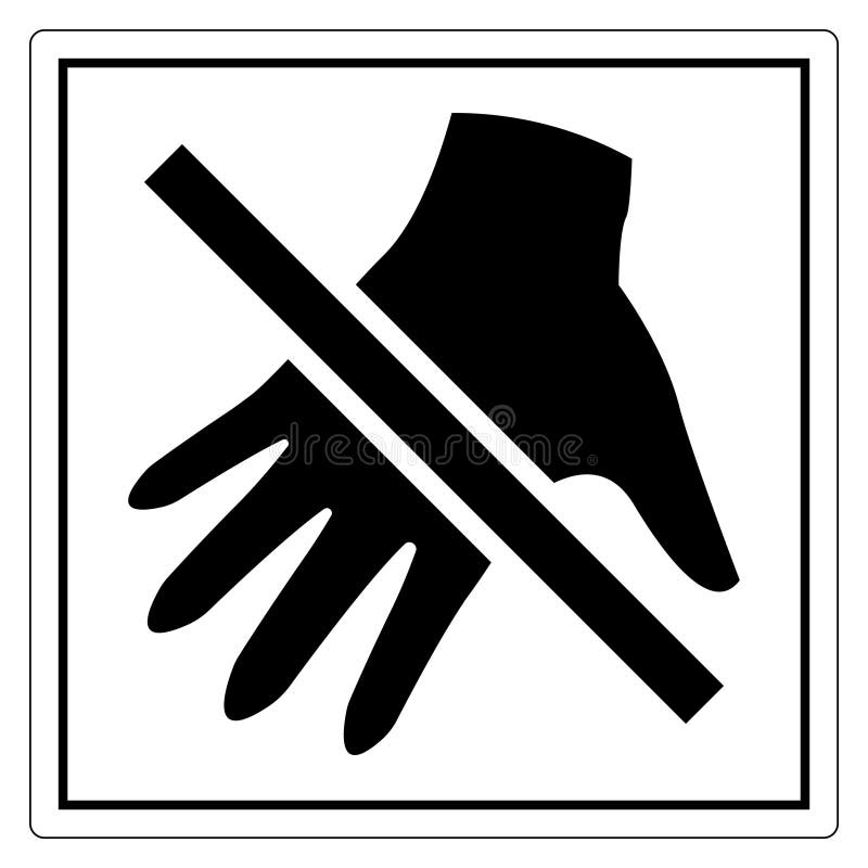 No Touching Sign for Safety and Health Compliance Stock Illustration ...