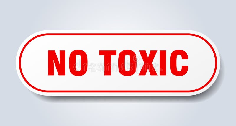No Toxic Sign. Round Ribbon Sticker. Isolated Tag Stock Vector ...